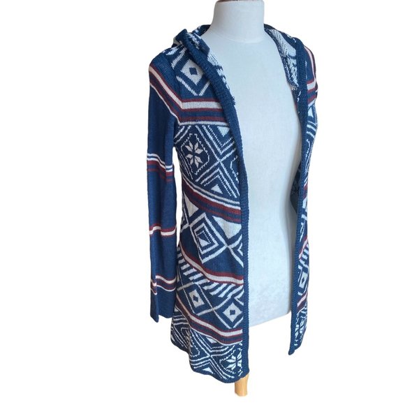 Love Marks | Sweaters | Lovemarks Hooded Fair Isle Aztec Western Open ...